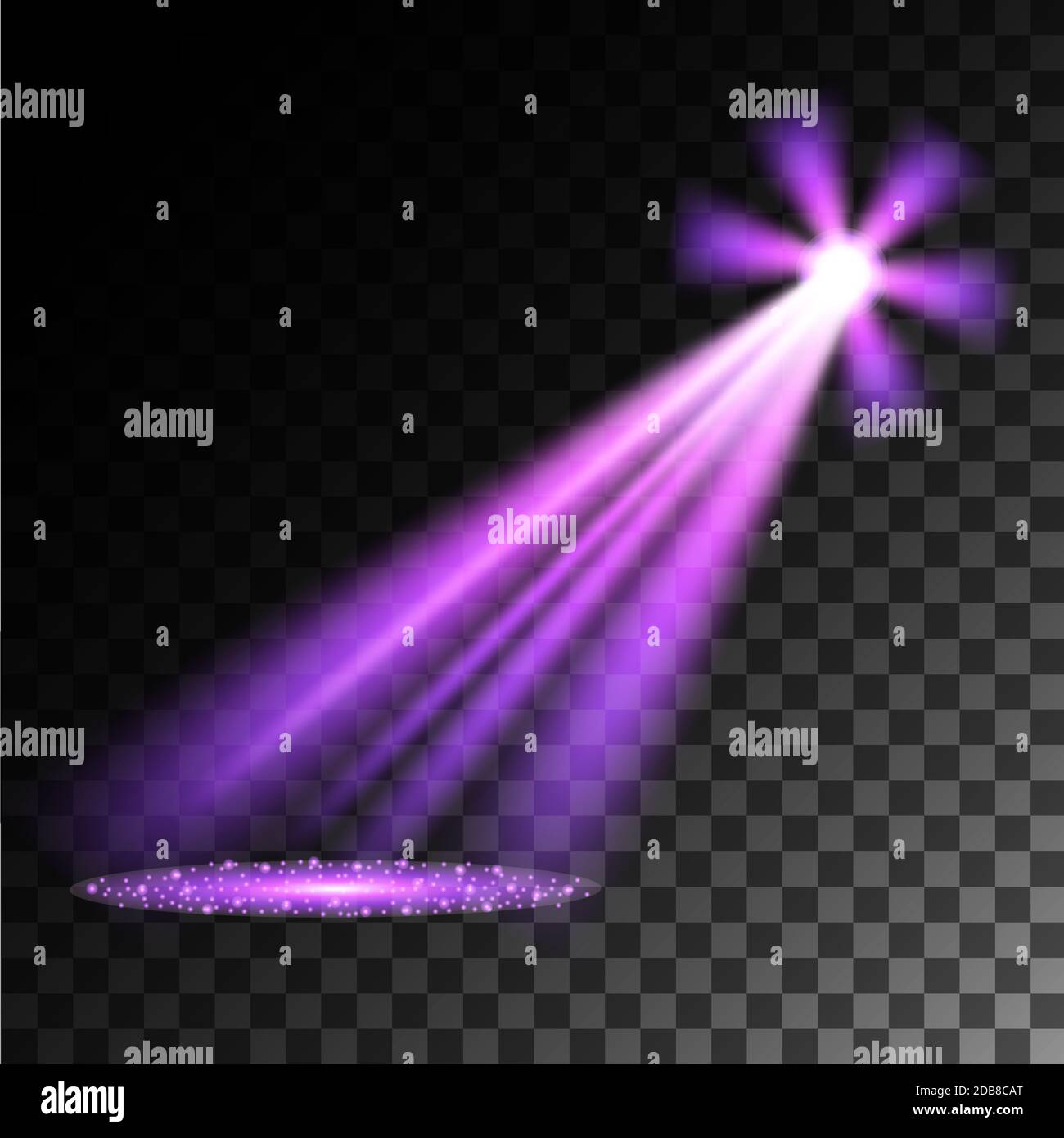 Purple spotlights. Scene. Light Effects. Vector illustration Stock ...