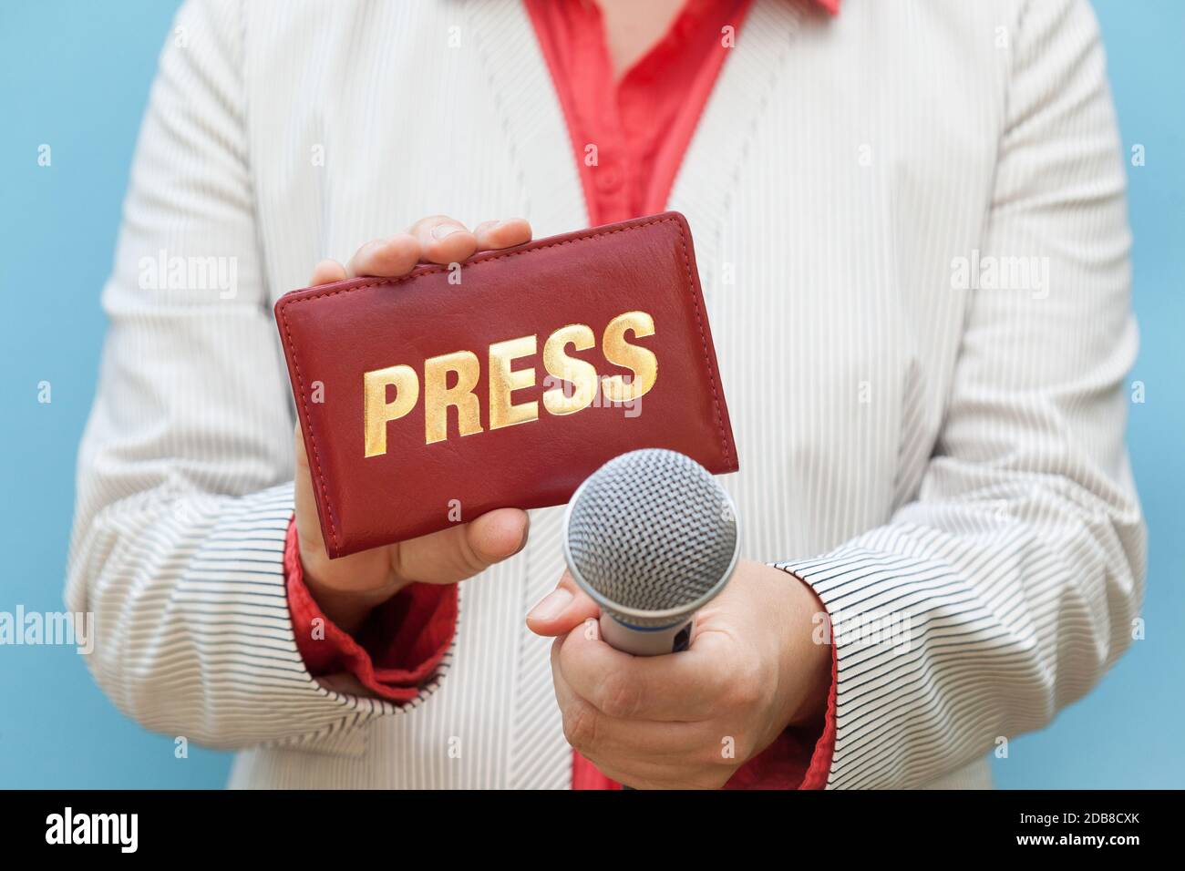 Female reporter at work Stock Photo - Alamy