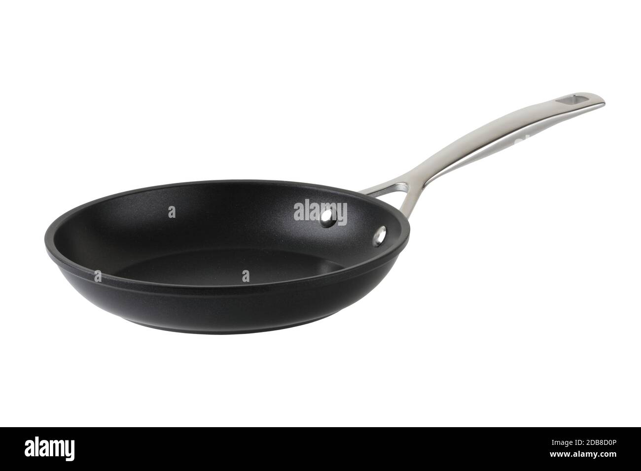 A black iron frying pan isolated on white Stock Photo - Alamy