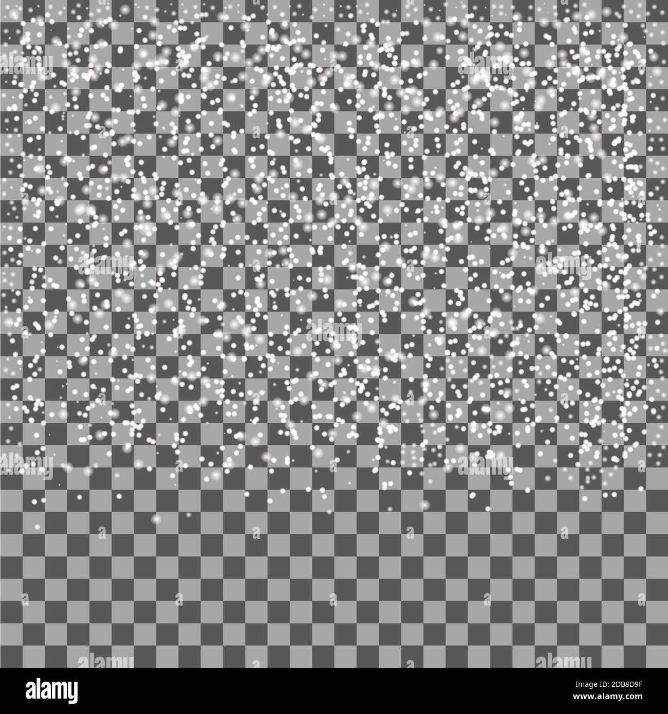 Falling white snow isolated on transparent background. Snowfall. Vector ...