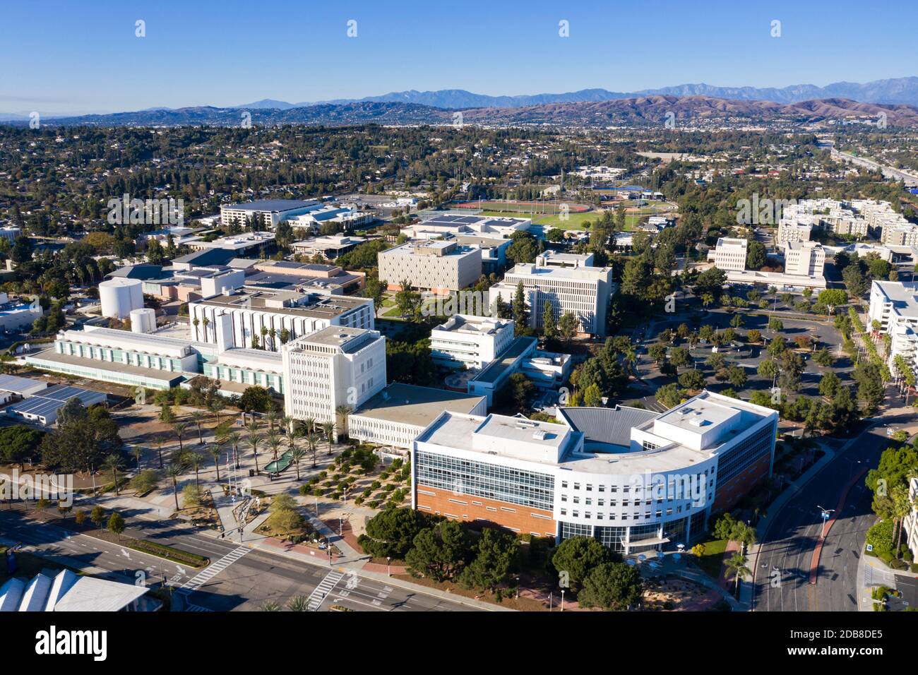 Aerial college campus hi-res stock photography and images - Alamy