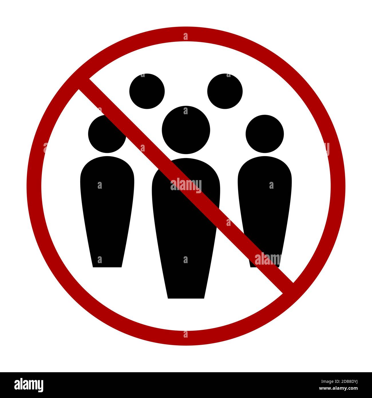 Social Distancing Avoid Crowds Keep Your Distance Icon. Vector Image ...