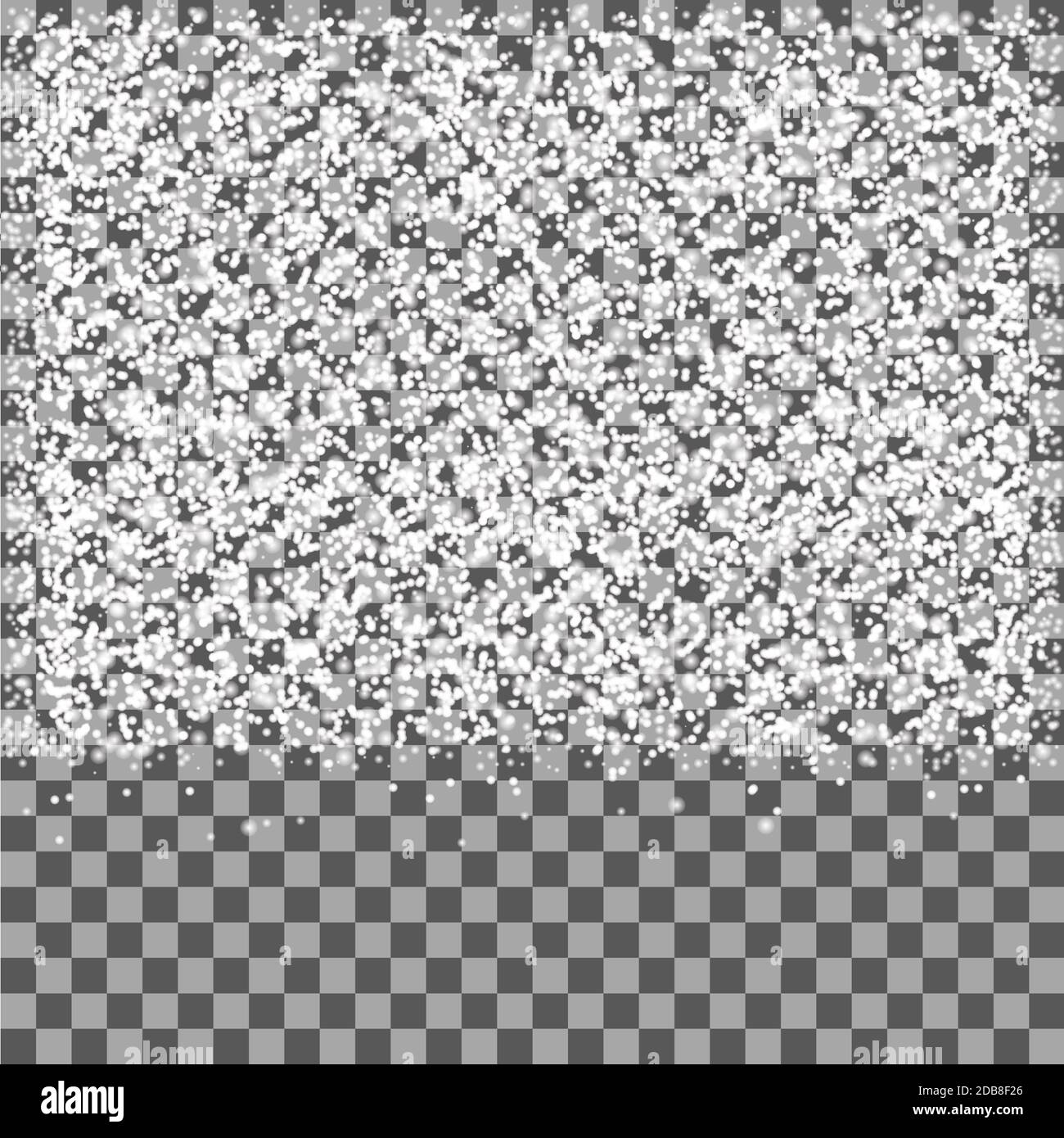 Falling white snow isolated on transparent background. Snowfall. Vector ...