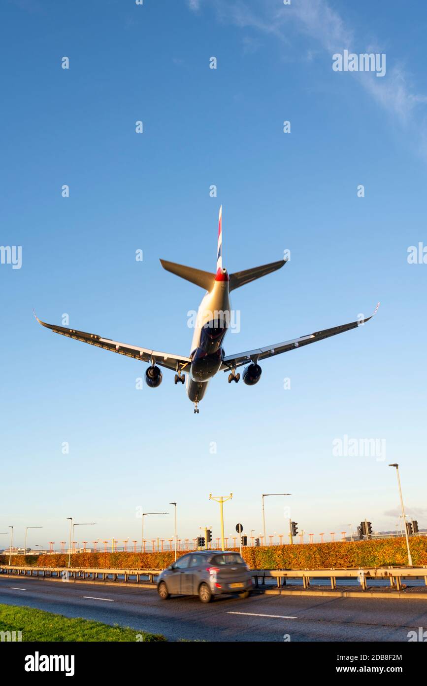 Car driving underneath jet hi-res stock photography and images - Alamy