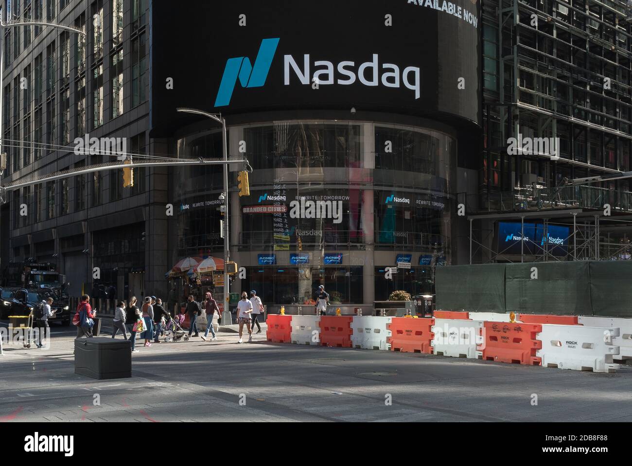 Nasdaq sign in Times Square Stock Photo - Alamy