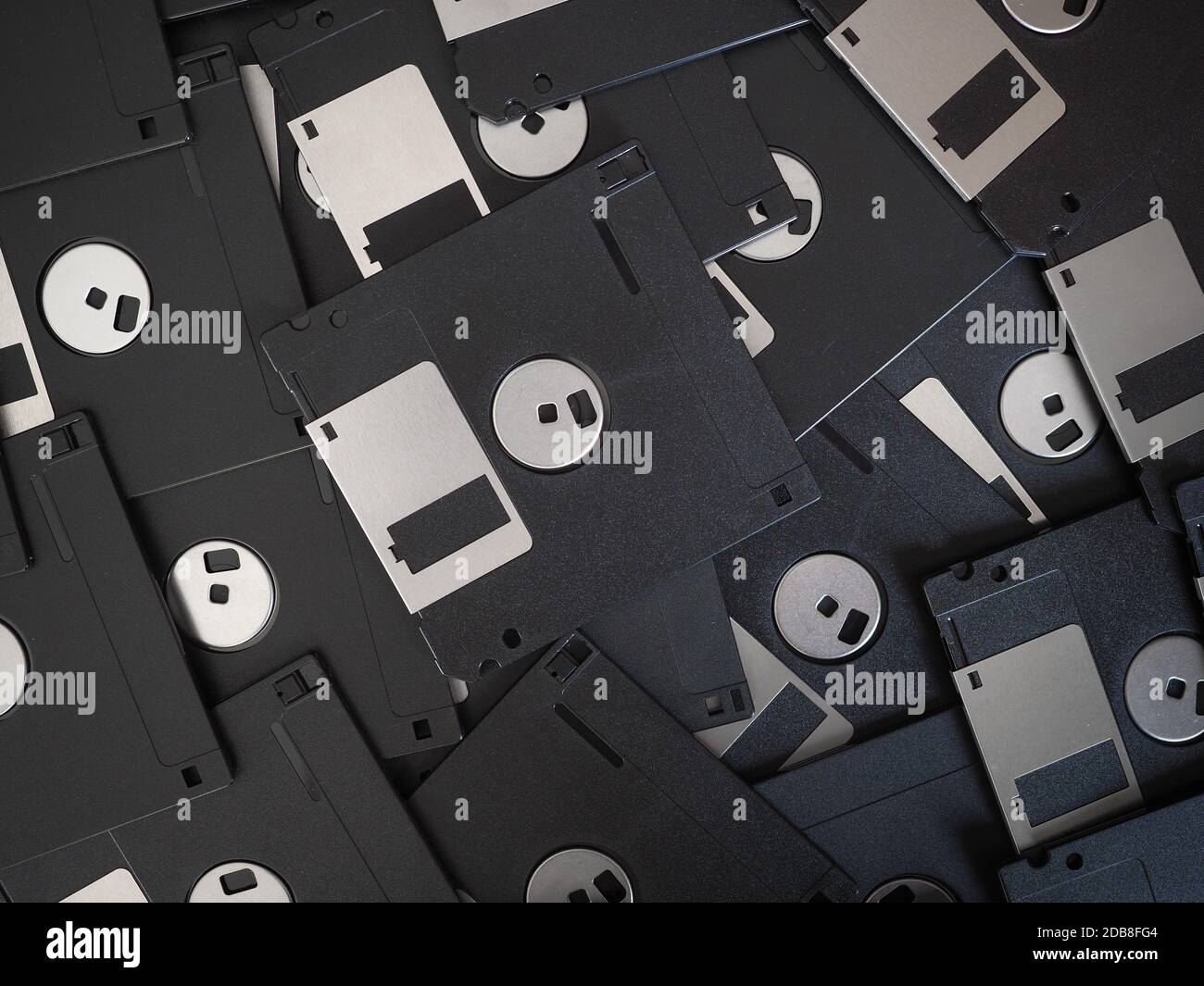 many magnetic diskettes for personal computer data storage Stock Photo ...