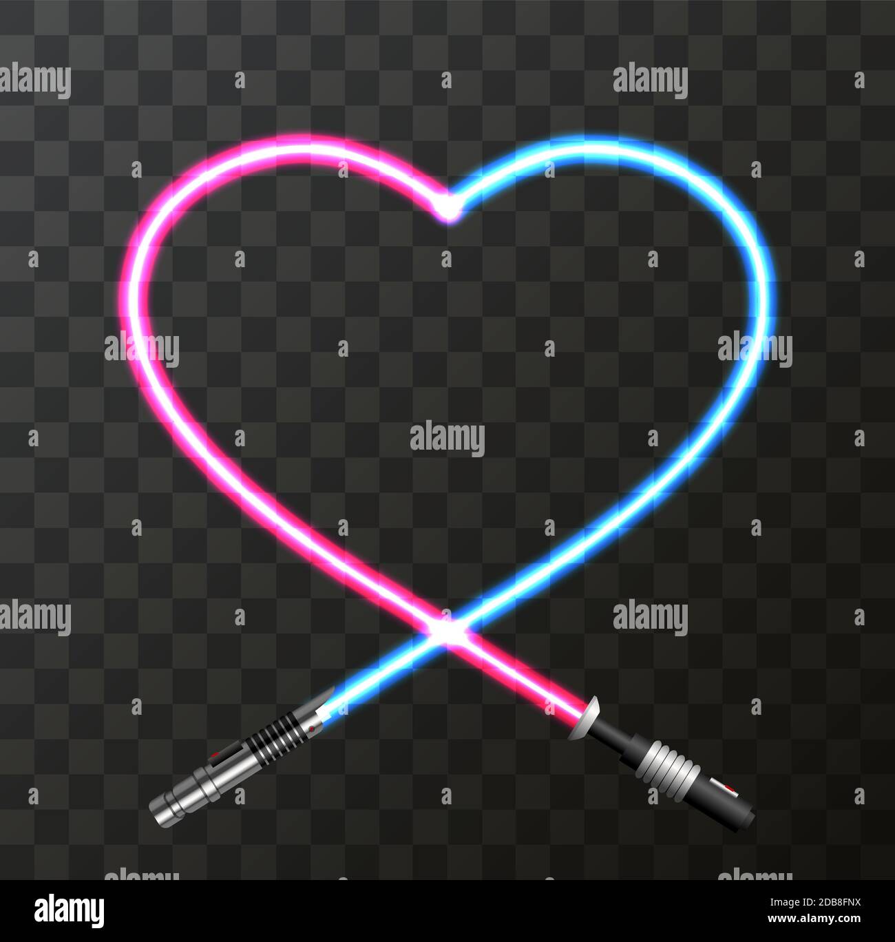 Vector modern concept heart and lightsaber for Valentines day Stock ...