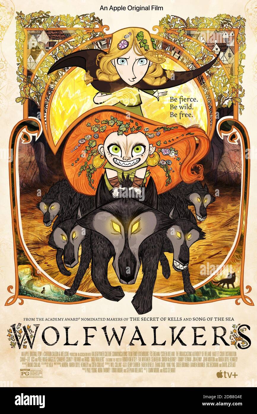 WOLFWALKERS, US poster, from top: Robyn Goodfellowe (voice: Honor ...