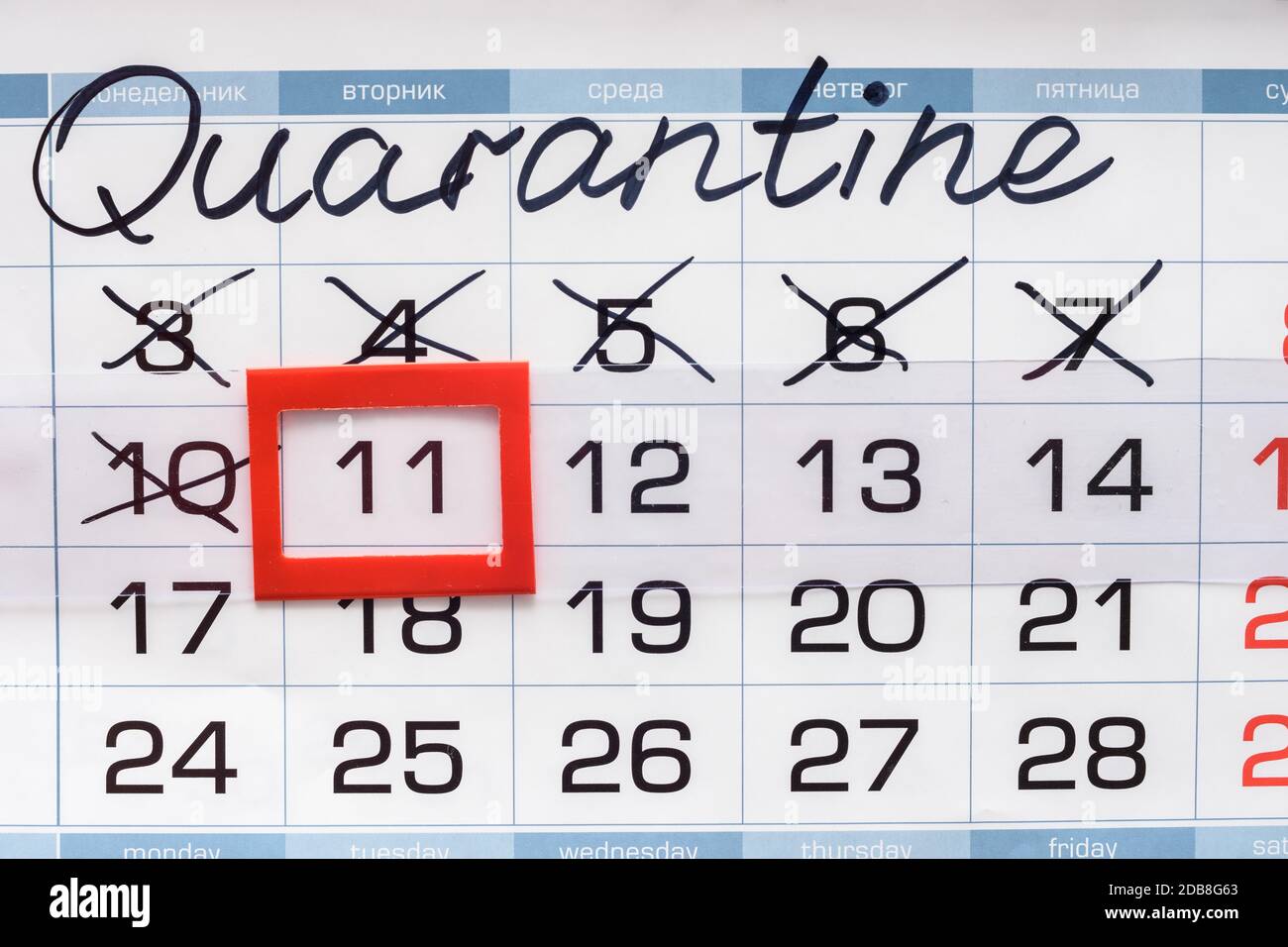 Calendar days crossed off hi-res stock photography and images - Alamy