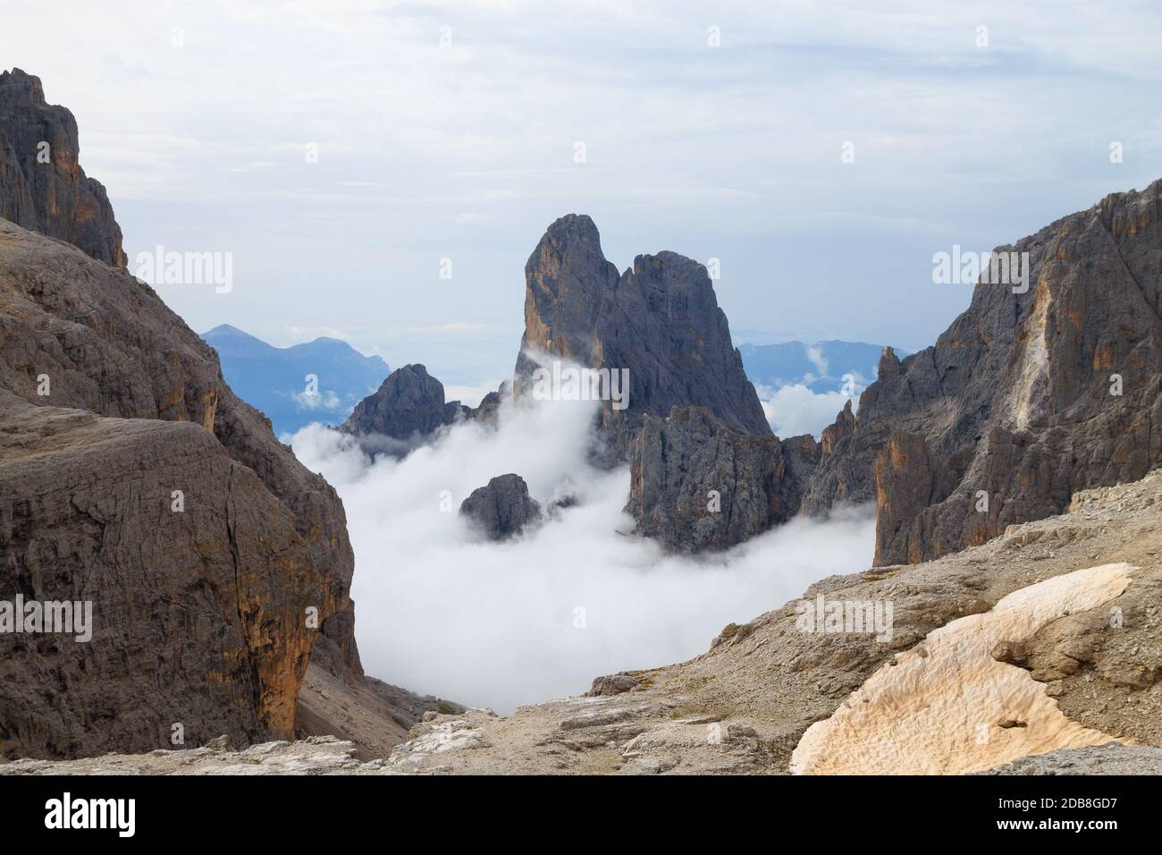 Dolomites landscape, Rosetta plateau, San Martino di Castrozza. Italian ...
