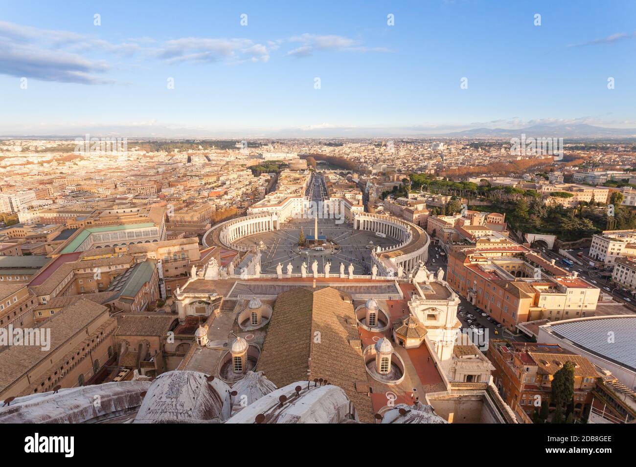 Saint Peter square aerial view, Vatican city. Rome landscape, Italy ...