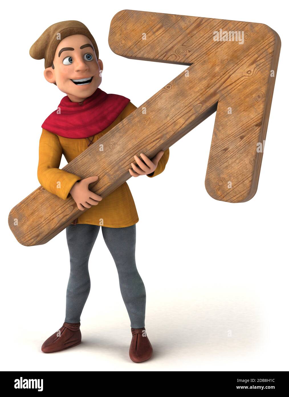 3D Illustration of a medieval historical character Stock Photo - Alamy