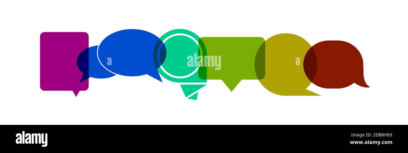 Vector colorfull bubble speech icons background Stock Vector Image ...