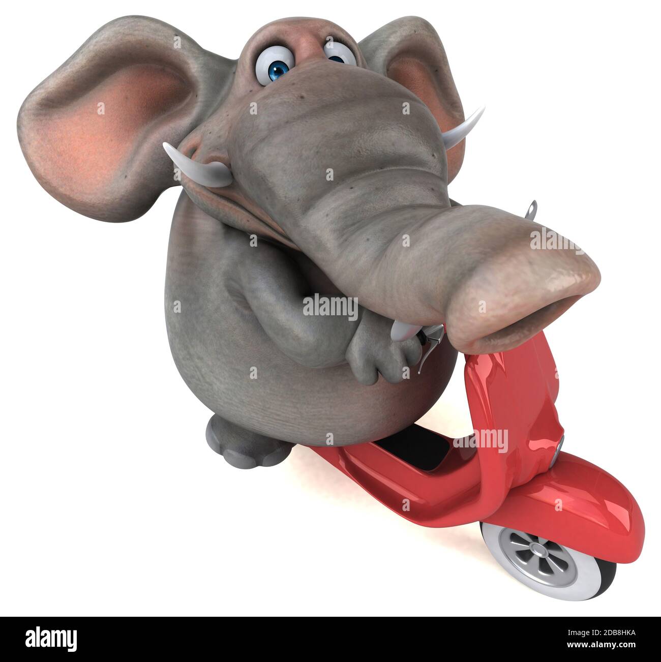 Fun elephant - 3D Illustration Stock Photo - Alamy