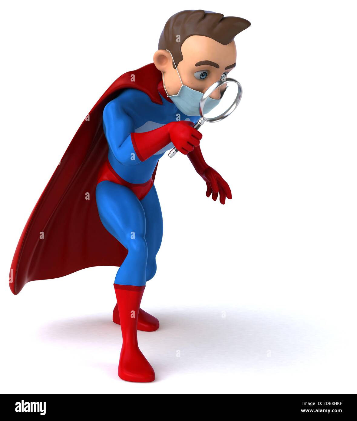 3D illustration of a cartoon character with a mask Stock Photo - Alamy