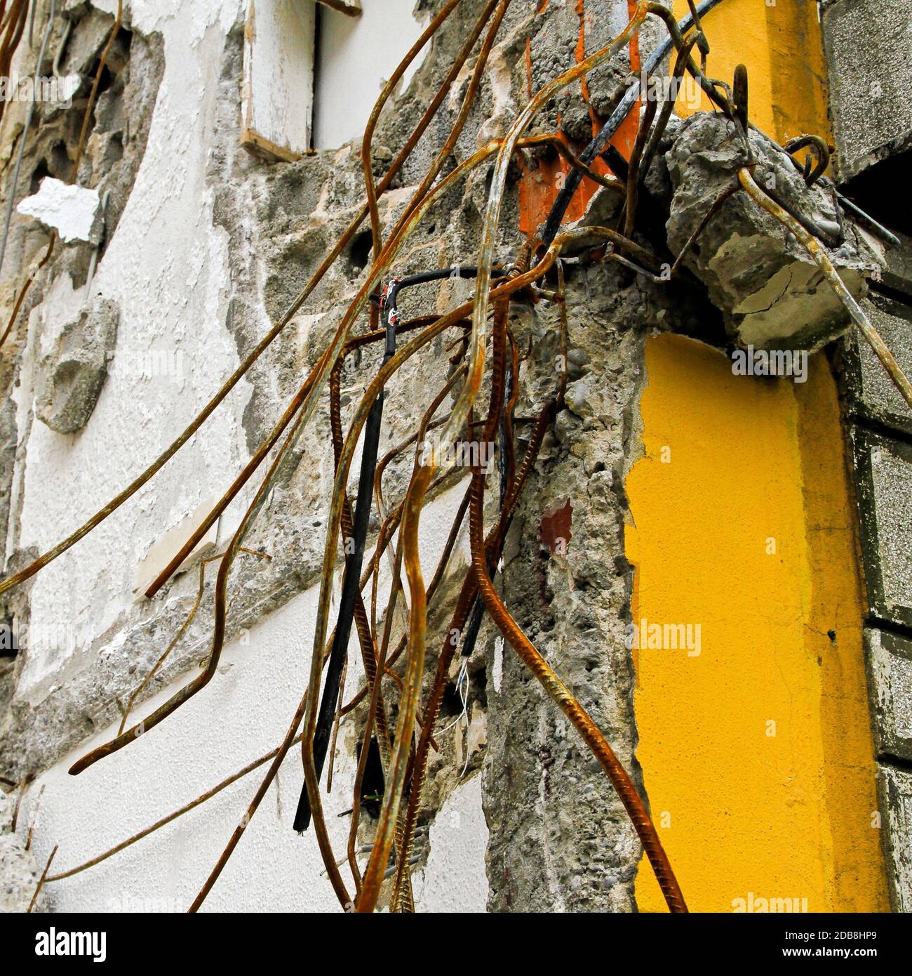 Detail of ruined house after earthquake shock Stock Photo - Alamy