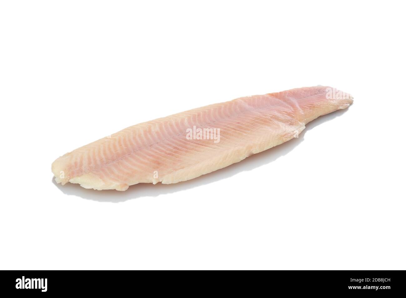 Trout filet smoked white isolated Stock Photo - Alamy