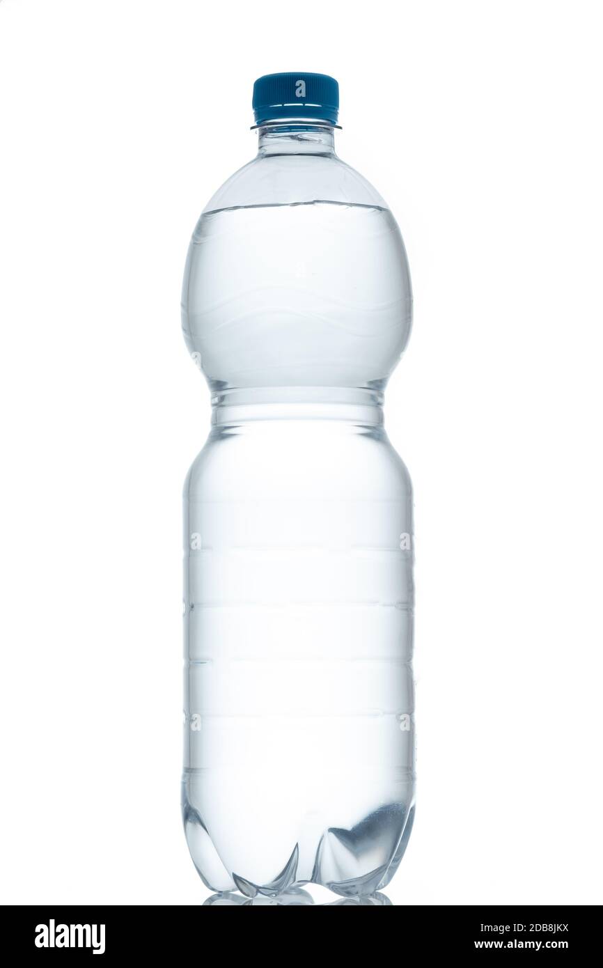 Plastic bootle with mineral water white isolated vertical format Stock ...