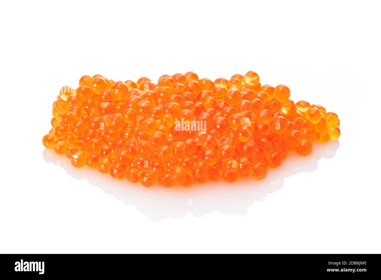 Orange caviar rye from trout fish white isolated Stock Photo - Alamy