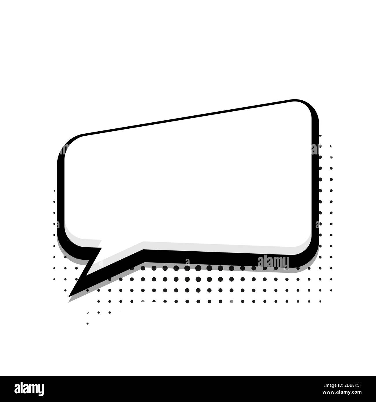 Vector modern halftone bubble speech icon on white background Stock ...