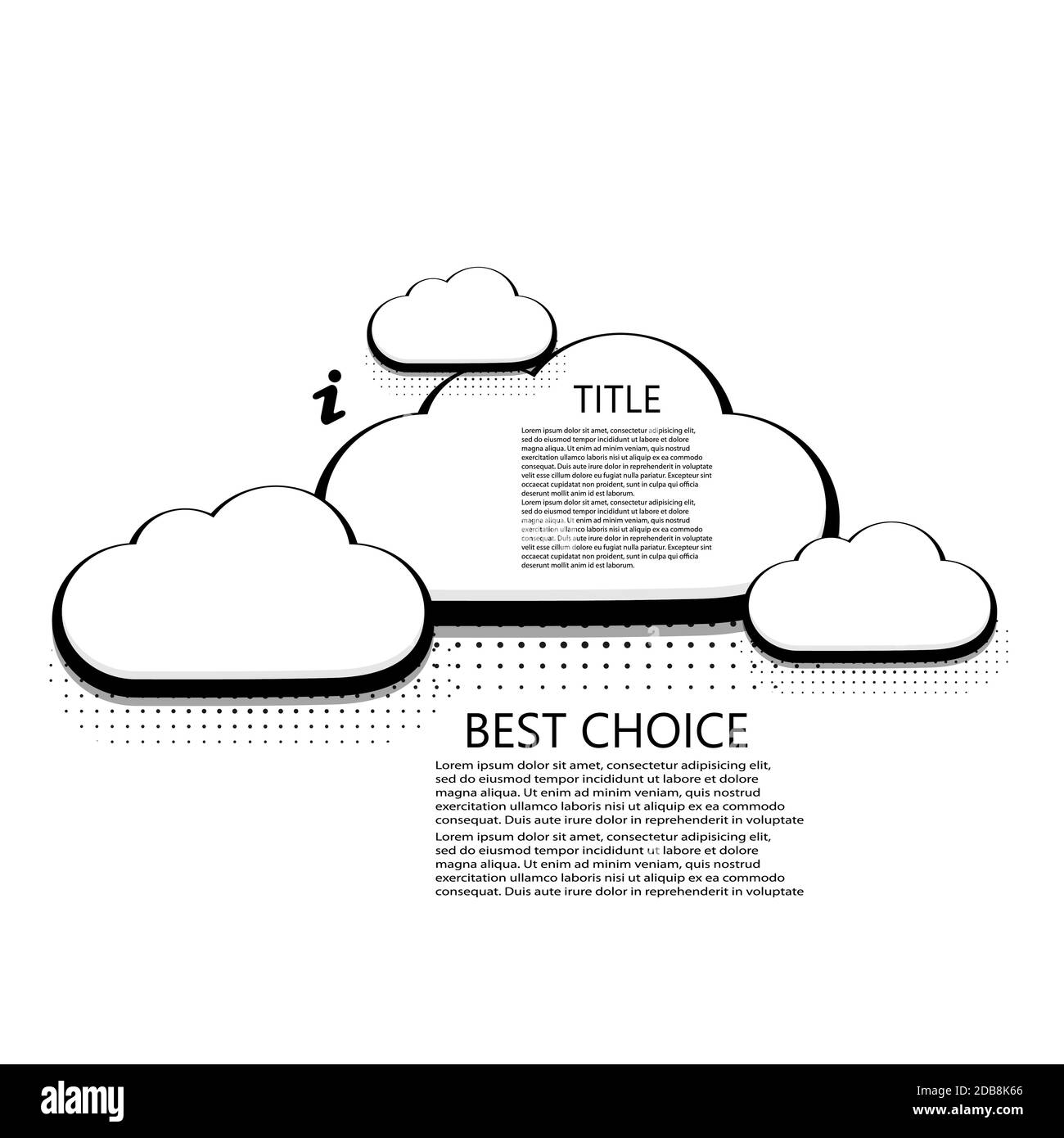 Vector modern halftone cloud icons background Stock Vector Image & Art ...