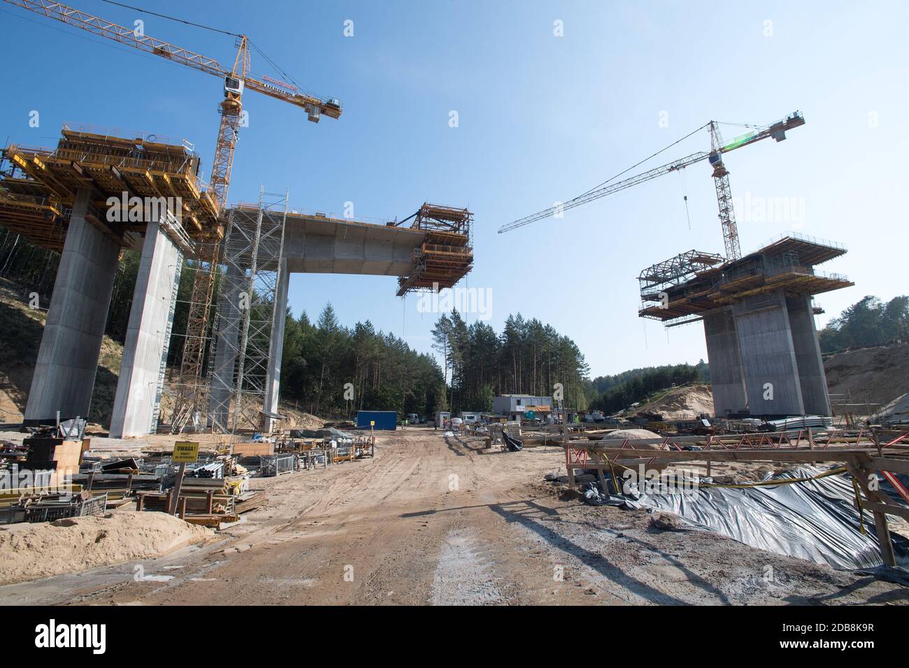 Road construction on expressway S6 in Poland. September 24th 2020 ...