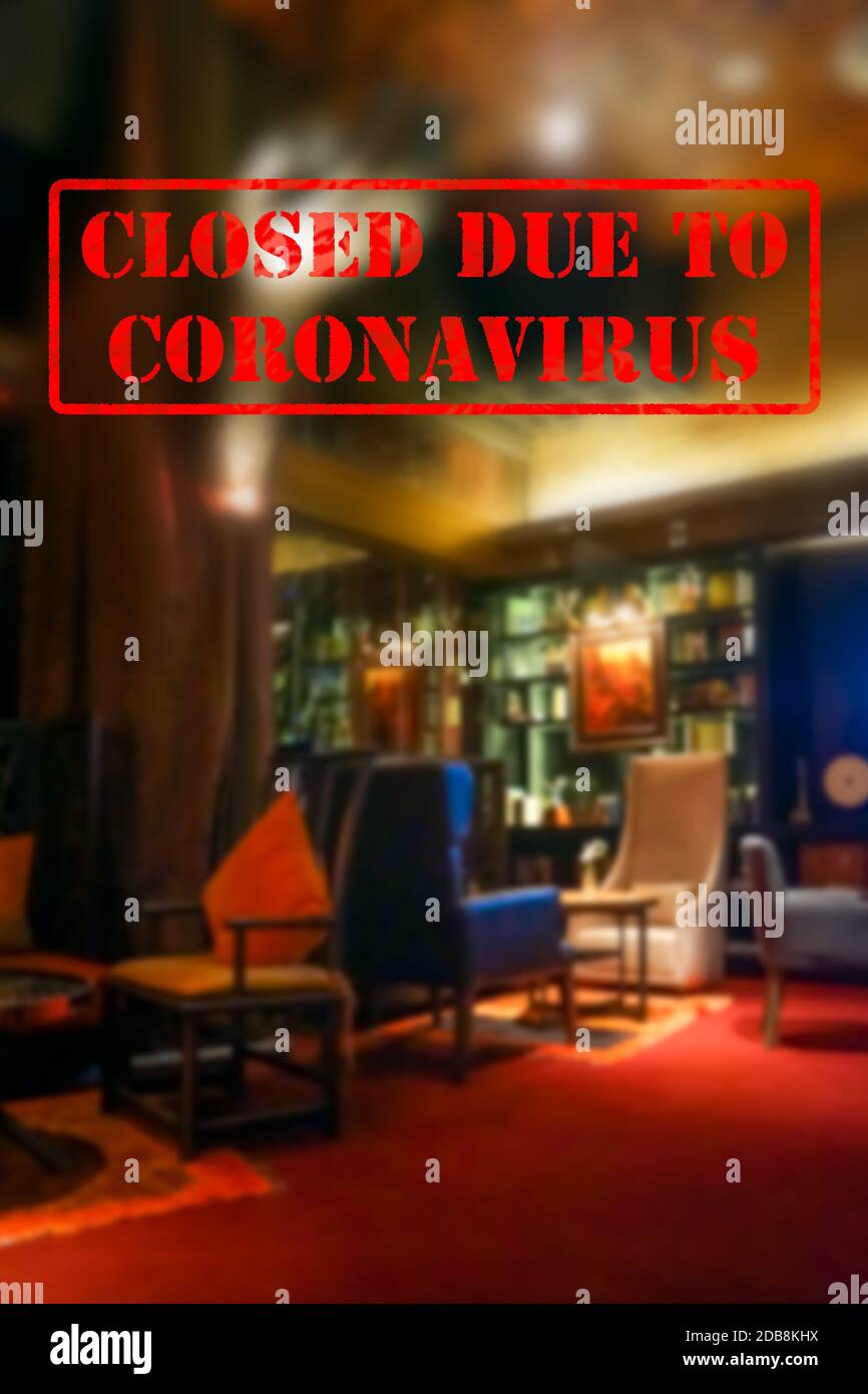 Defocused, blurred view of interior of an upmarket cafeteria or coffee ...