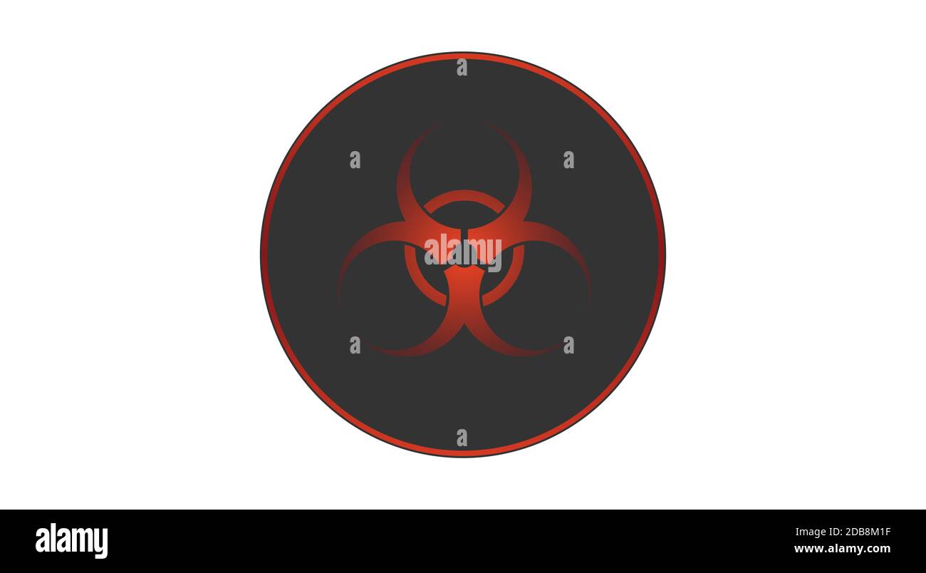 Biohazard symbol sign of biological threat. 3D medical illustration ...
