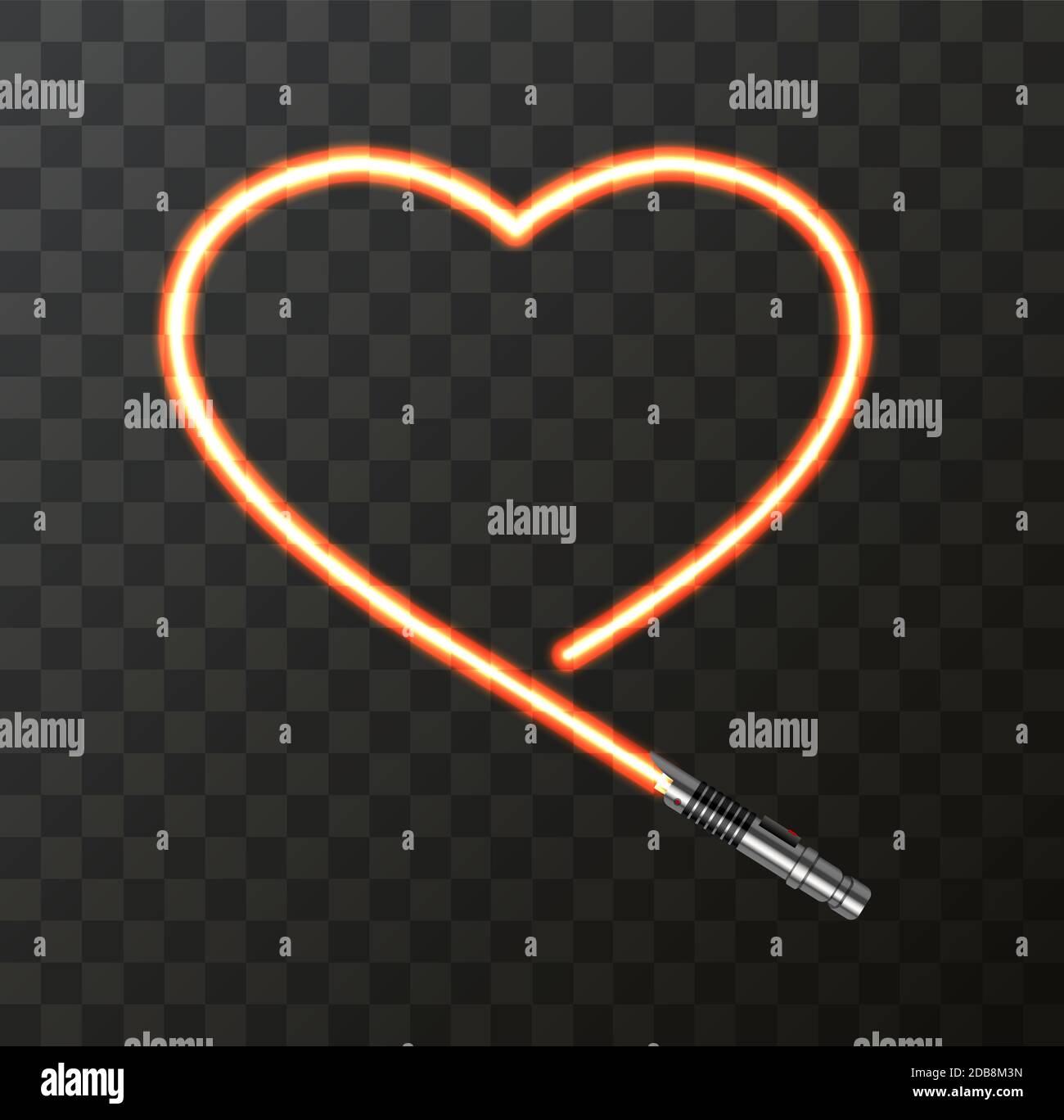 Vector modern concept heart and lightsaber for Valentines day Stock ...