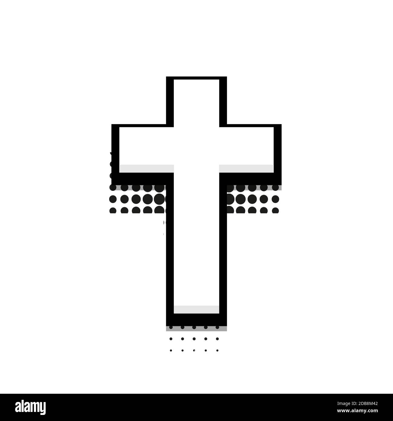 Vector modern halftone cross icon on white background Stock Vector ...
