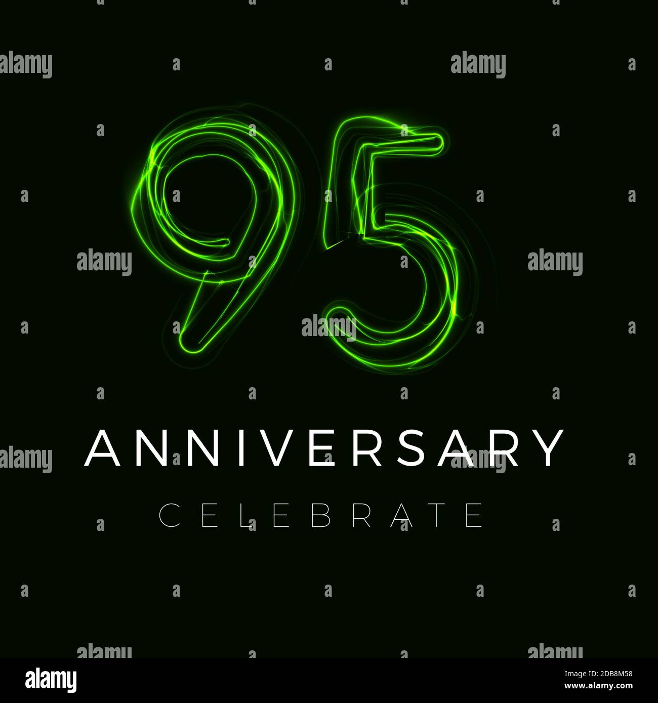 ninety five Anniversary poster for party. 95 years sign. 95th birthday ...