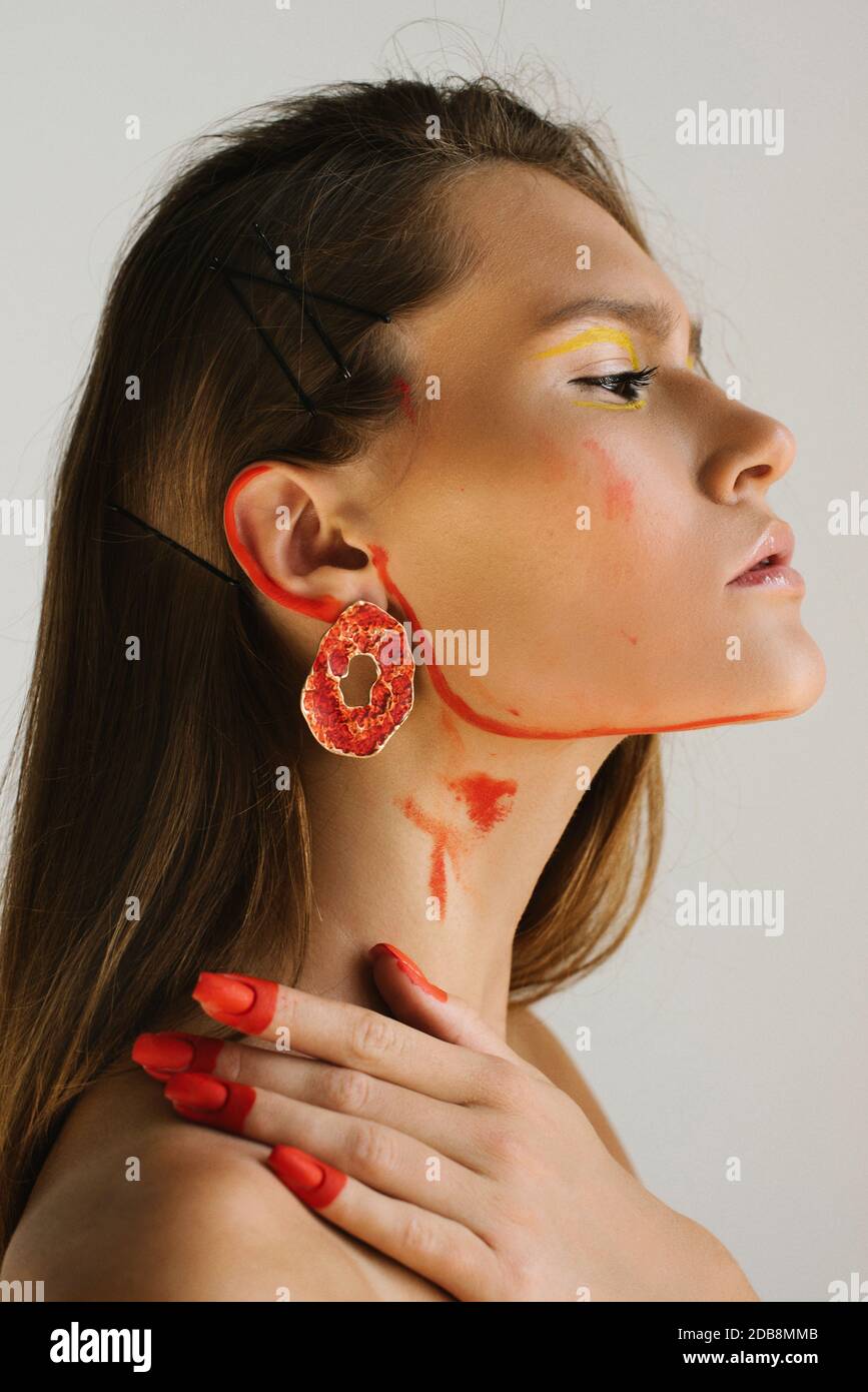 Very beautiful woman neck face hi-res stock photography and images - Alamy