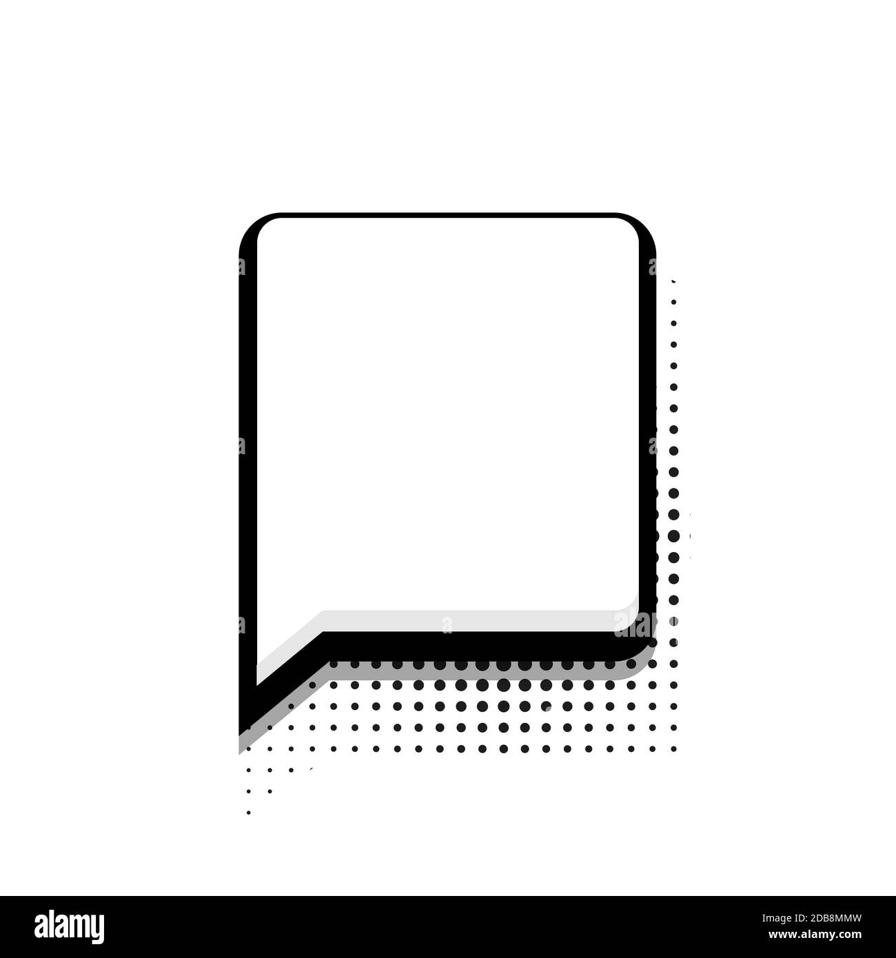 Vector modern halftone bubble speech icon on white background Stock ...