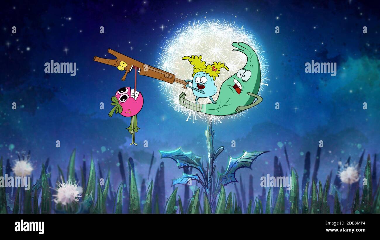 THE MIGHTY ONES, from left: Very Berry (voice: Alex Cazares), Twig ...