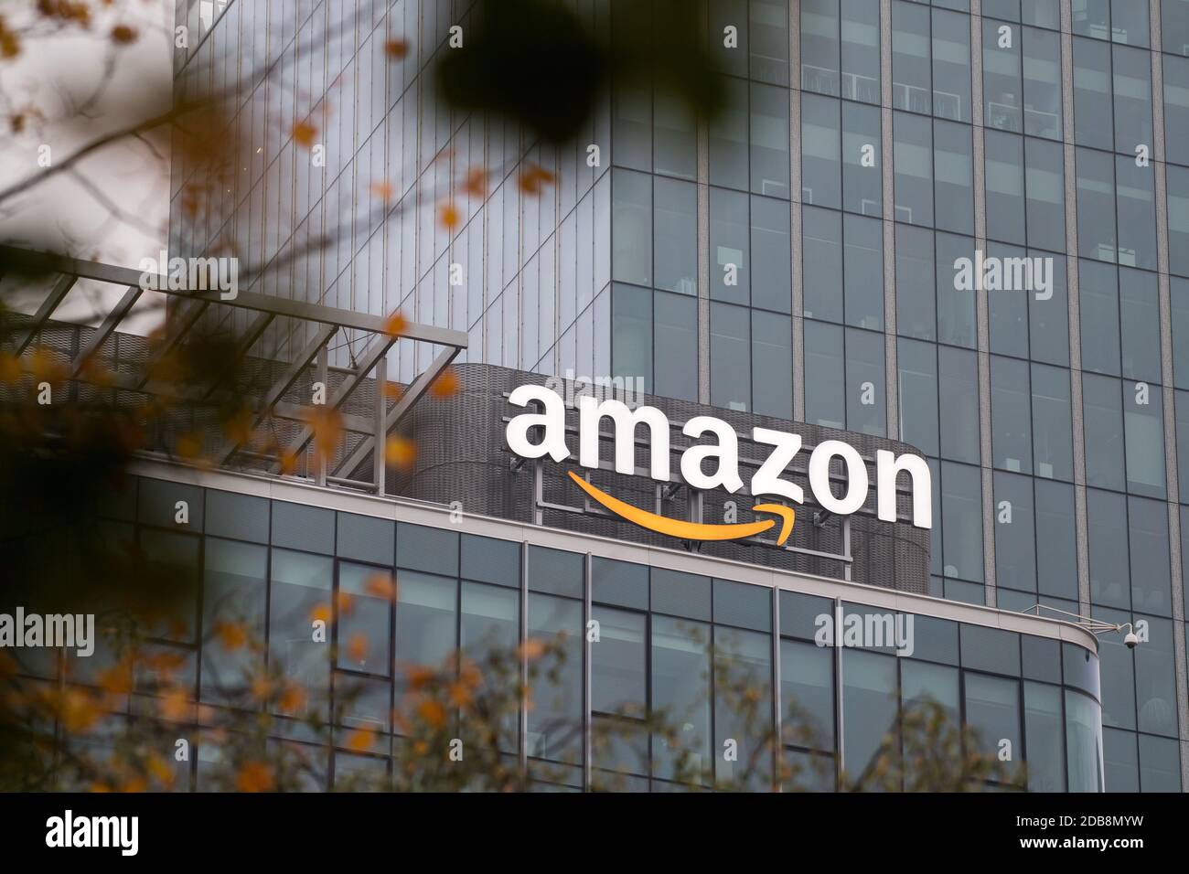 Amazon office building in Gdansk, Poland. October 31st 2019 © Wojciech ...