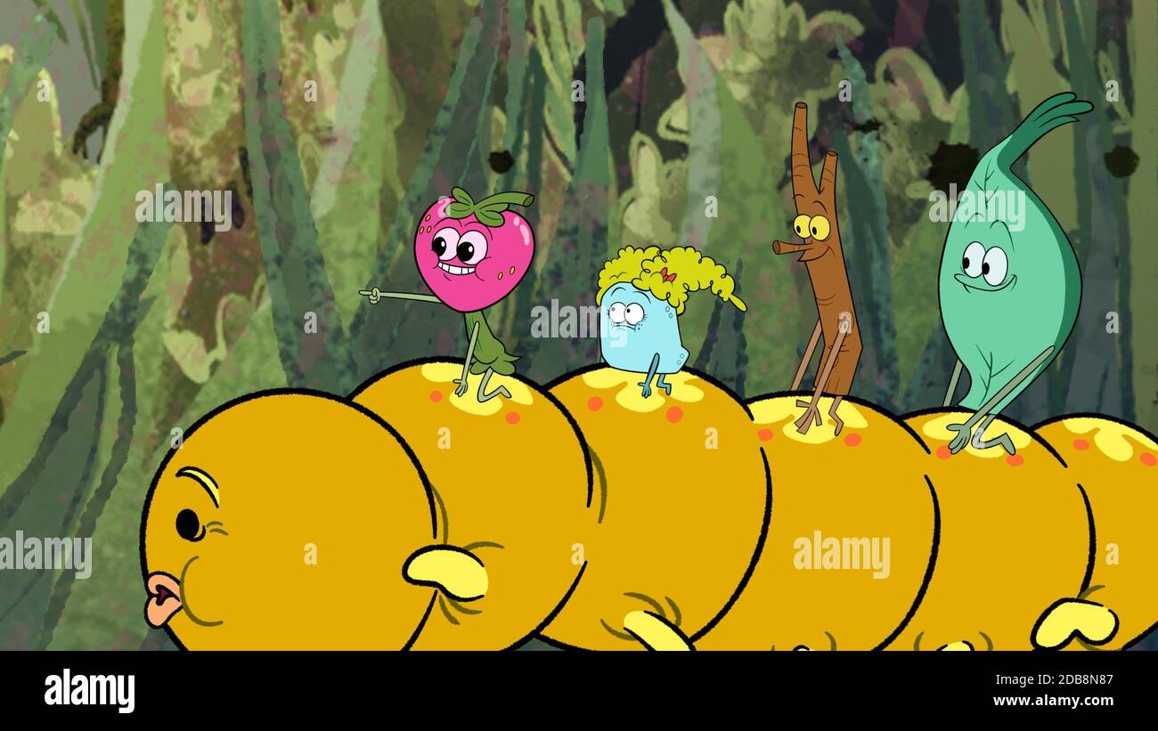 THE MIGHTY ONES, from left: Very Berry (voice: Alex Cazares), Rocksy ...