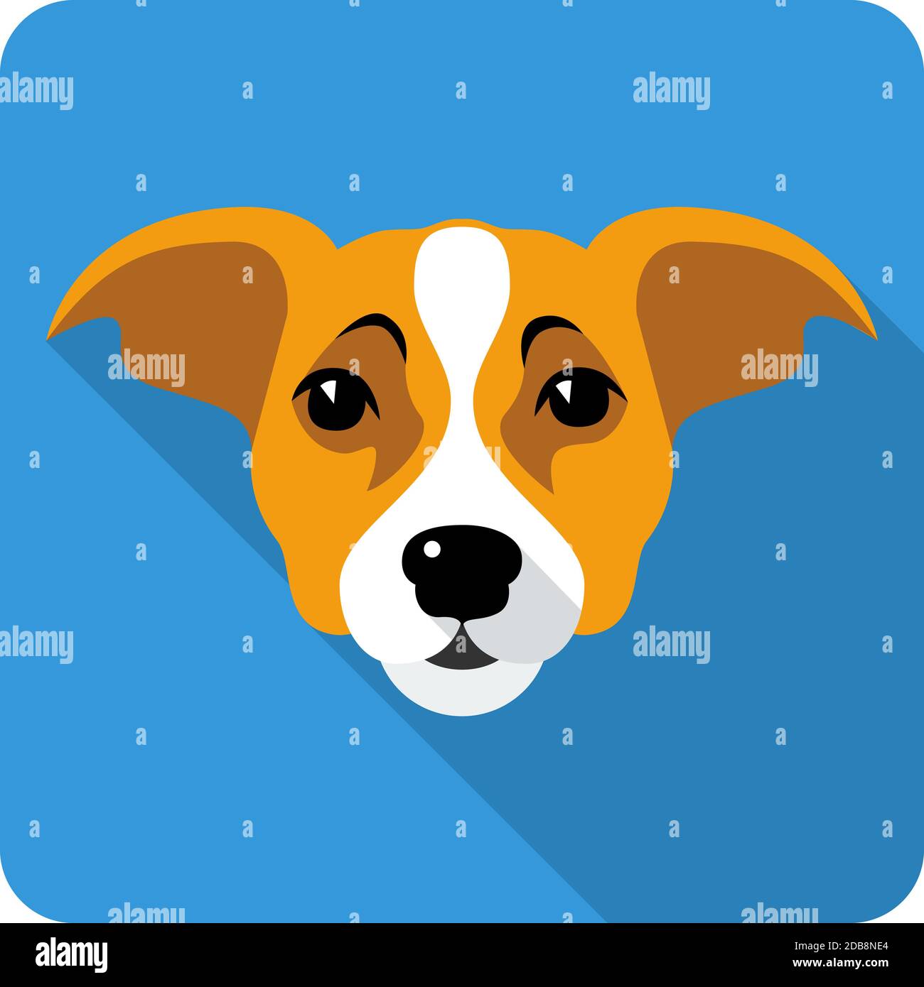 dog Jack Russell Terrier icon flat design Stock Photo - Alamy