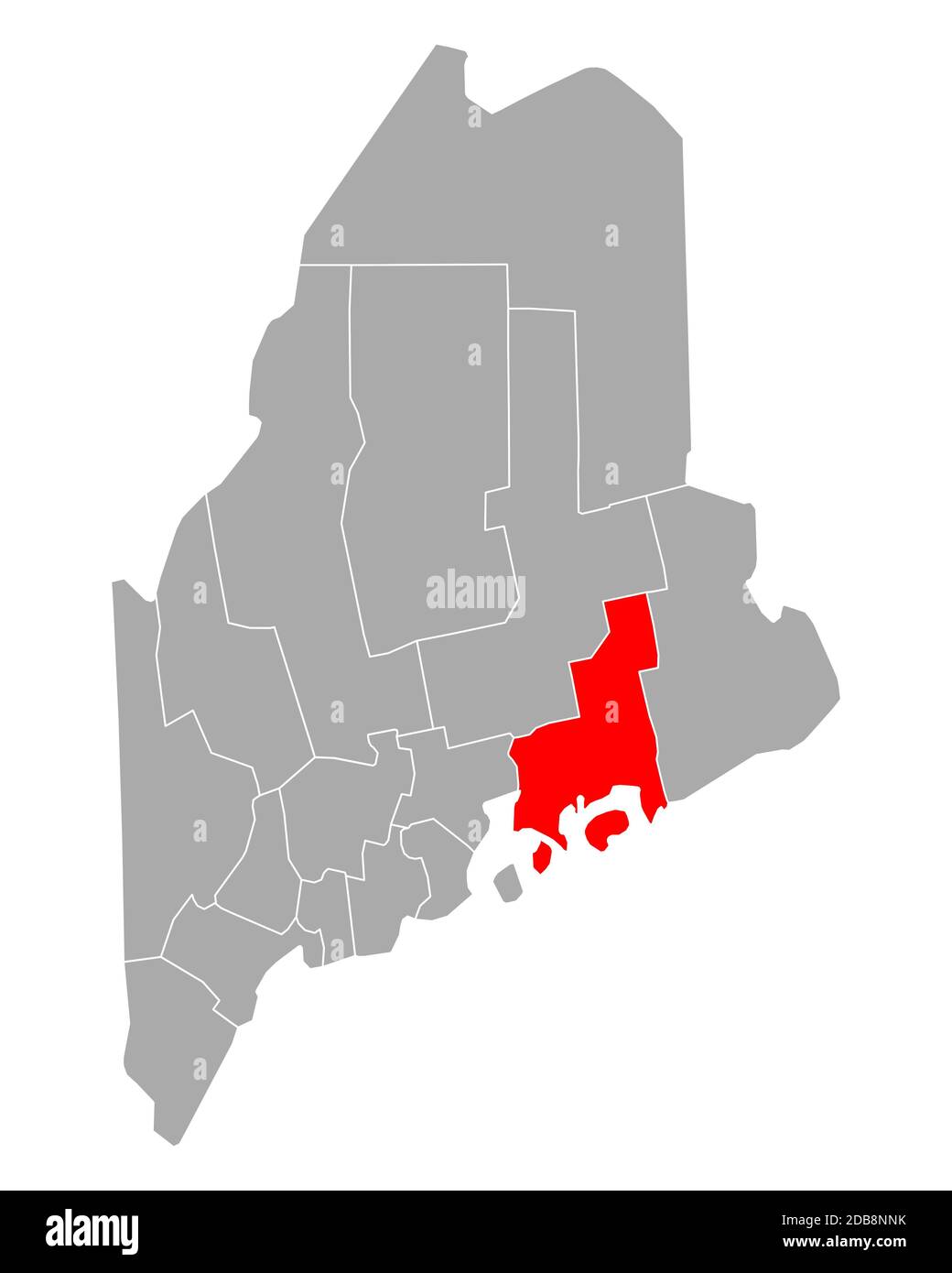 Map of Hancock in Maine Stock Photo - Alamy