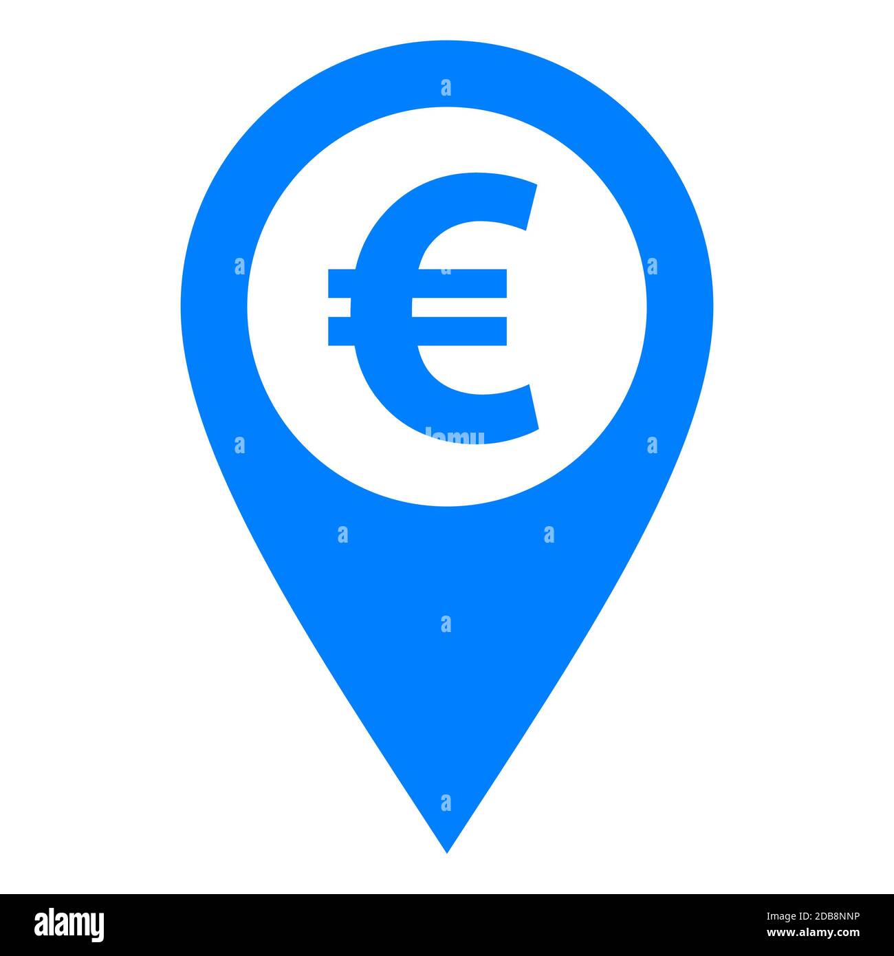 Euro and location pin Stock Photo - Alamy