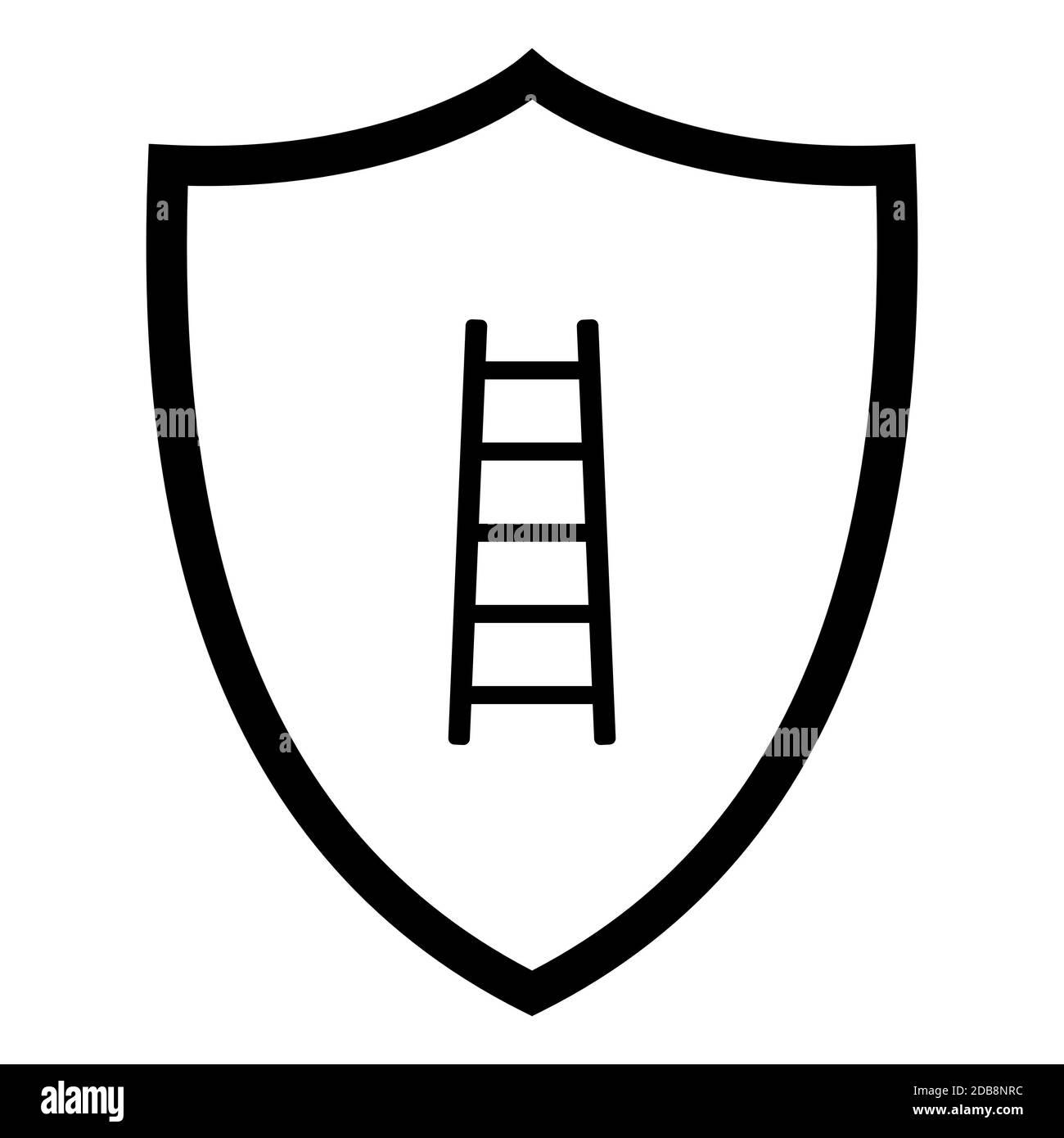 Ladder and shield Stock Photo - Alamy
