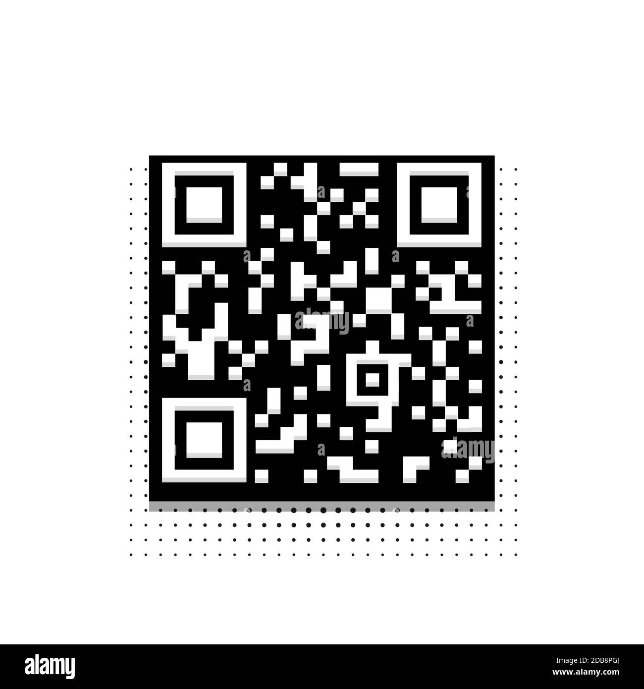 Vector modern halftone qr code icon on white background Stock Vector ...