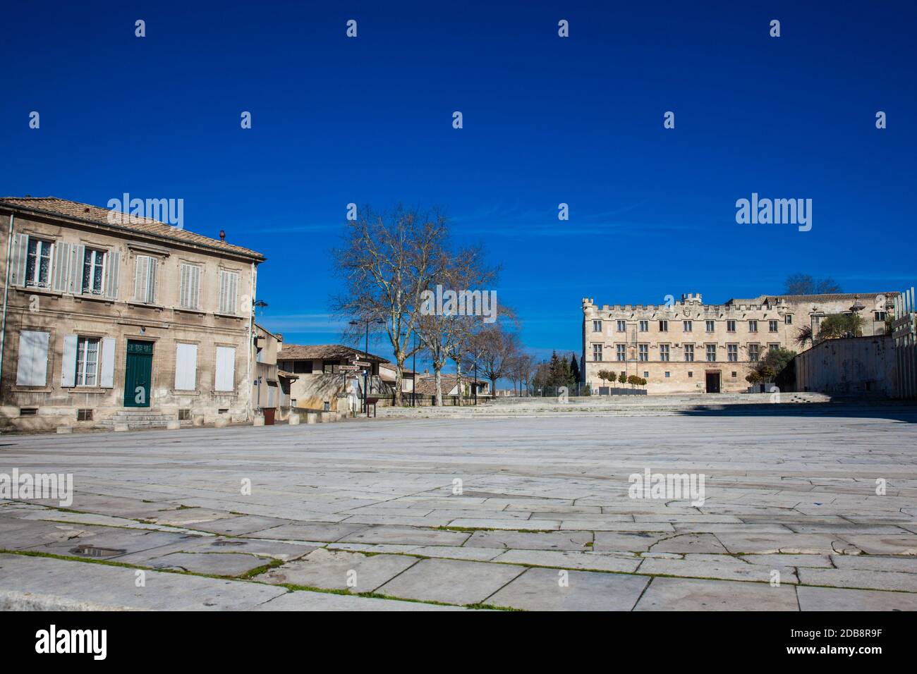 AVIGNON, FRANCE - MARCH, 2018: Square Below the Palace of the Popes ...