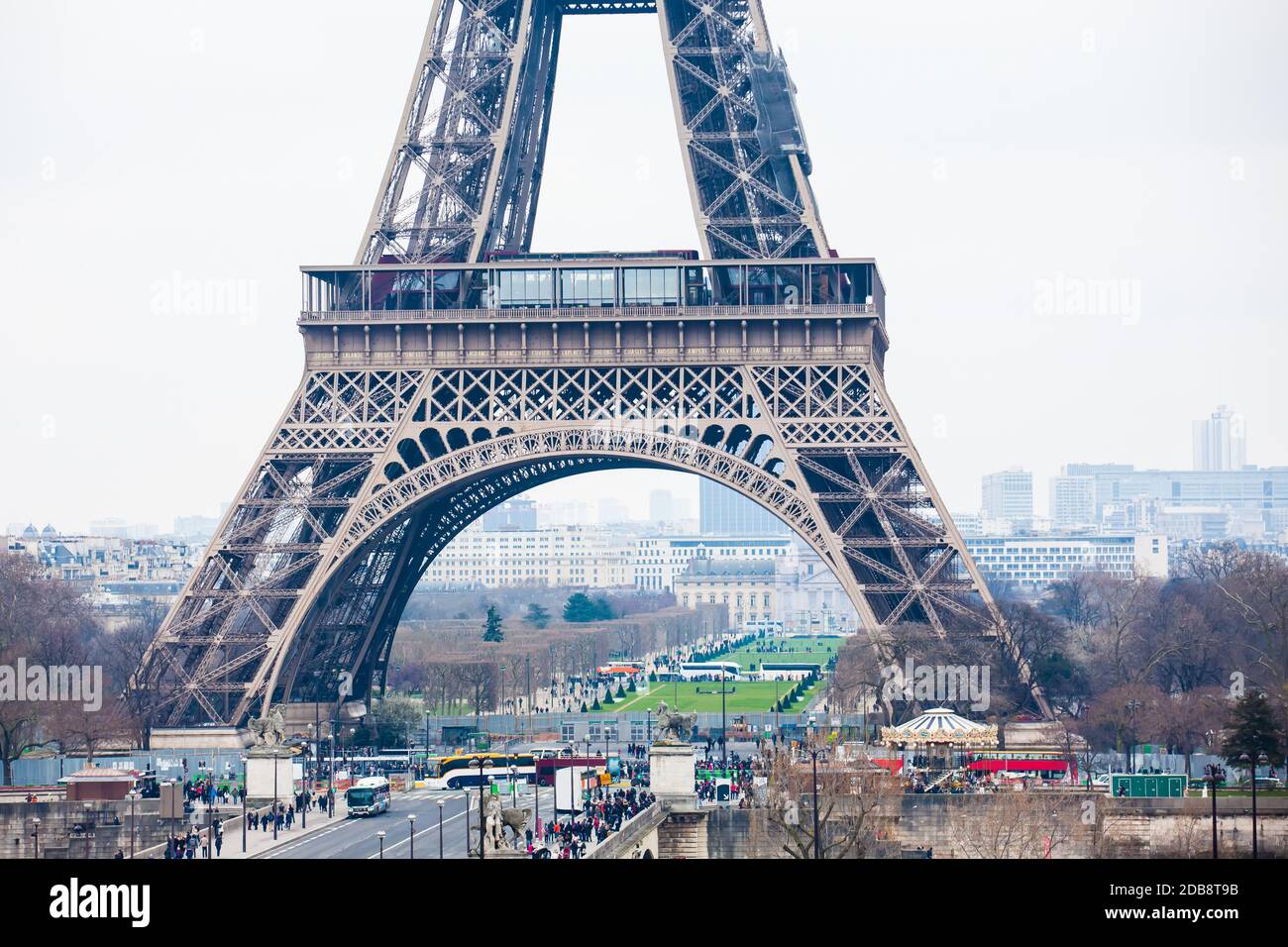 The famous Tour Eiffel at the end of winter Stock Photo - Alamy