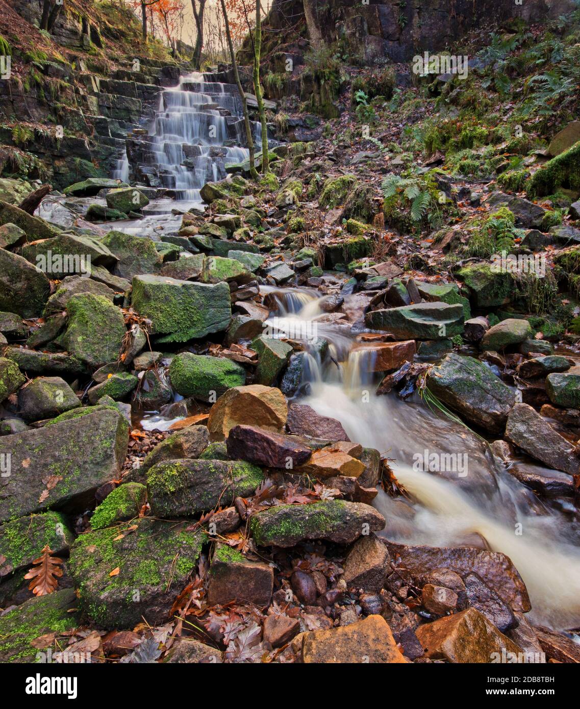 Hatch Brook Waterfall, viewed from downstream Stock Photo - Alamy