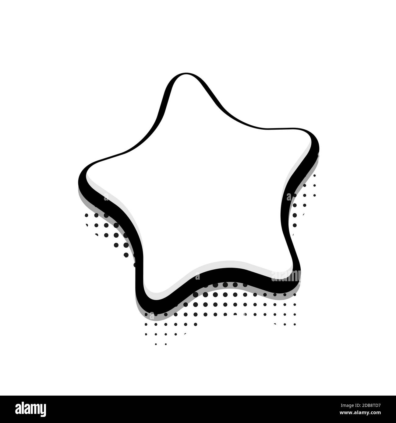Vector modern halftone star icon on white background Stock Vector Image ...