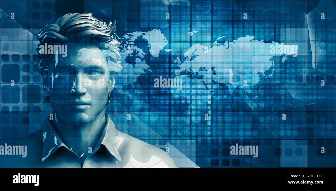 Global Solutions Technology Concept Abstract as Art Stock Photo - Alamy