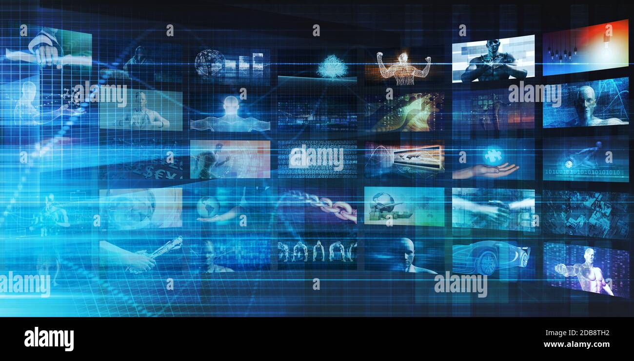 Technology Abstract as a Virtual Software Background Concept Stock ...