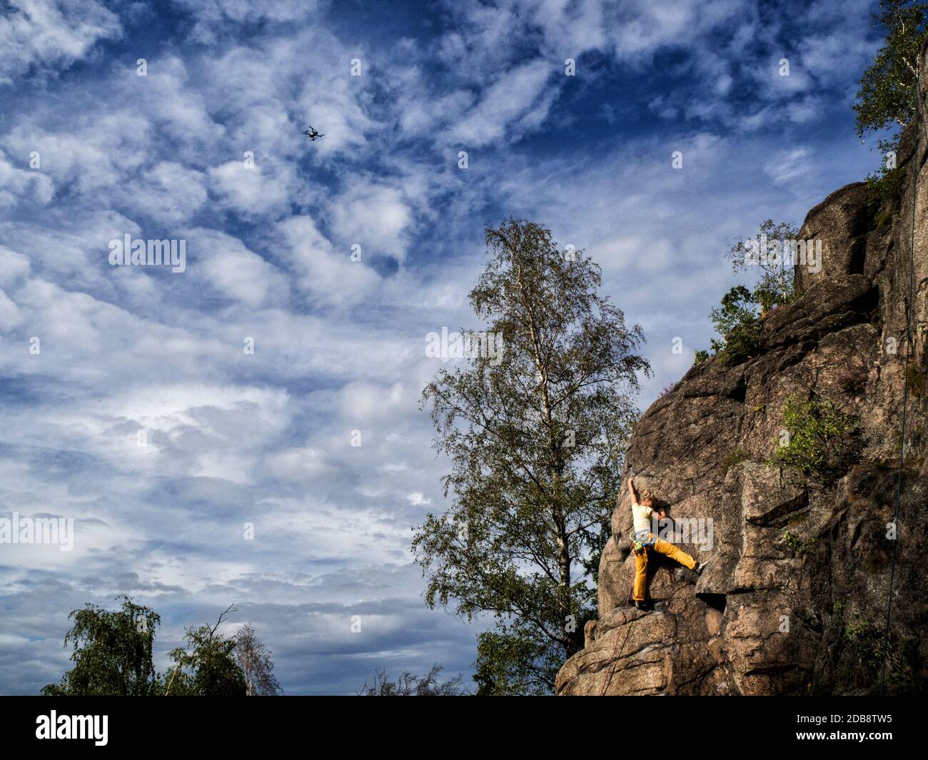 Rear view of rock climber hi-res stock photography and images - Alamy