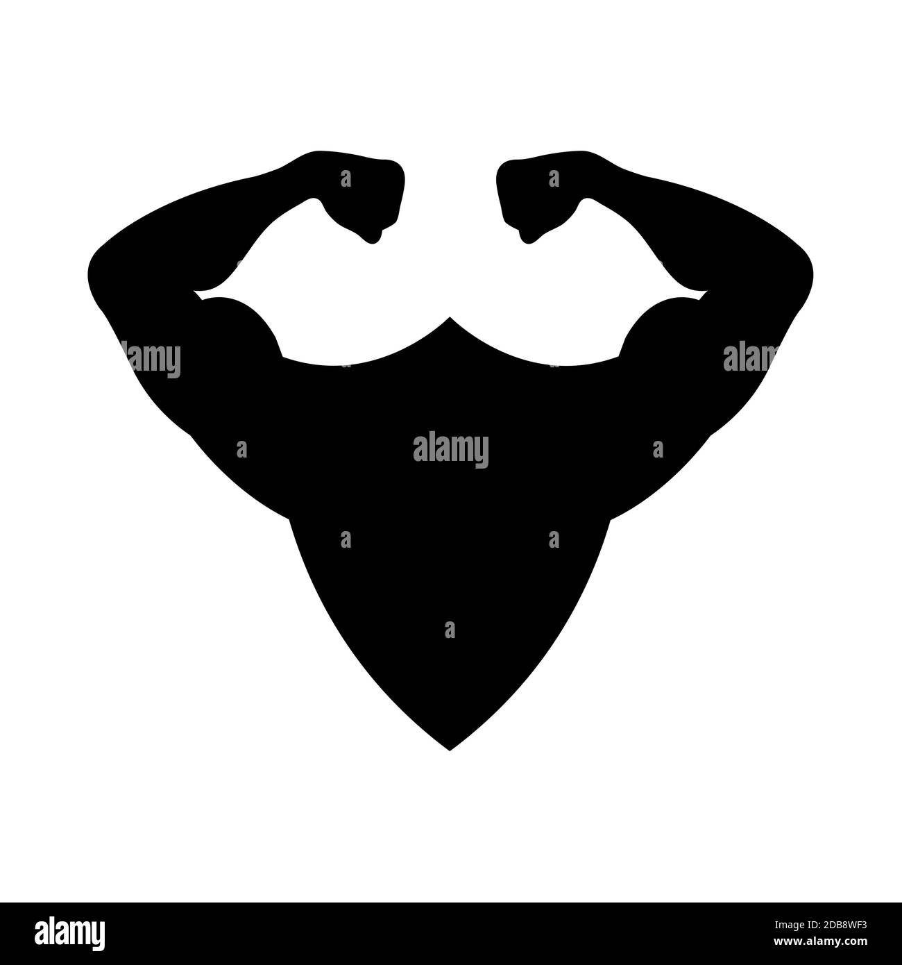 Vector modern concept shield and muscle icon Stock Vector Image & Art ...