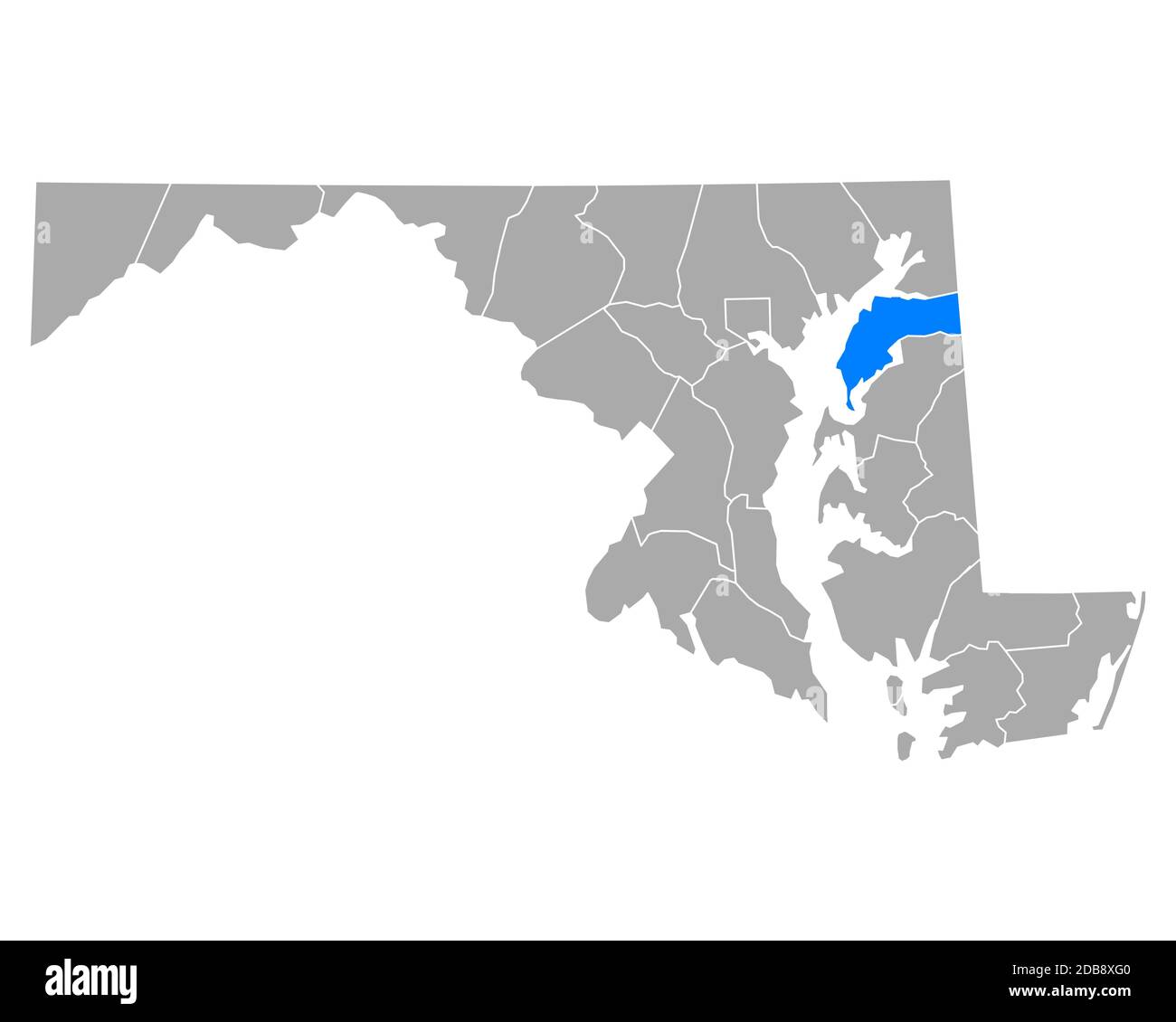 Map of Kent in Maryland Stock Photo - Alamy